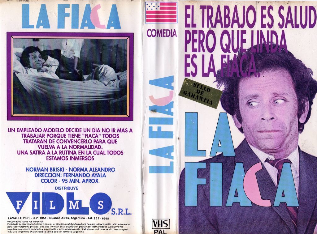 La Fiaca | Reseña Y Archivo VHS | RaroVHS | Cine Bizarro, Archivo De ...