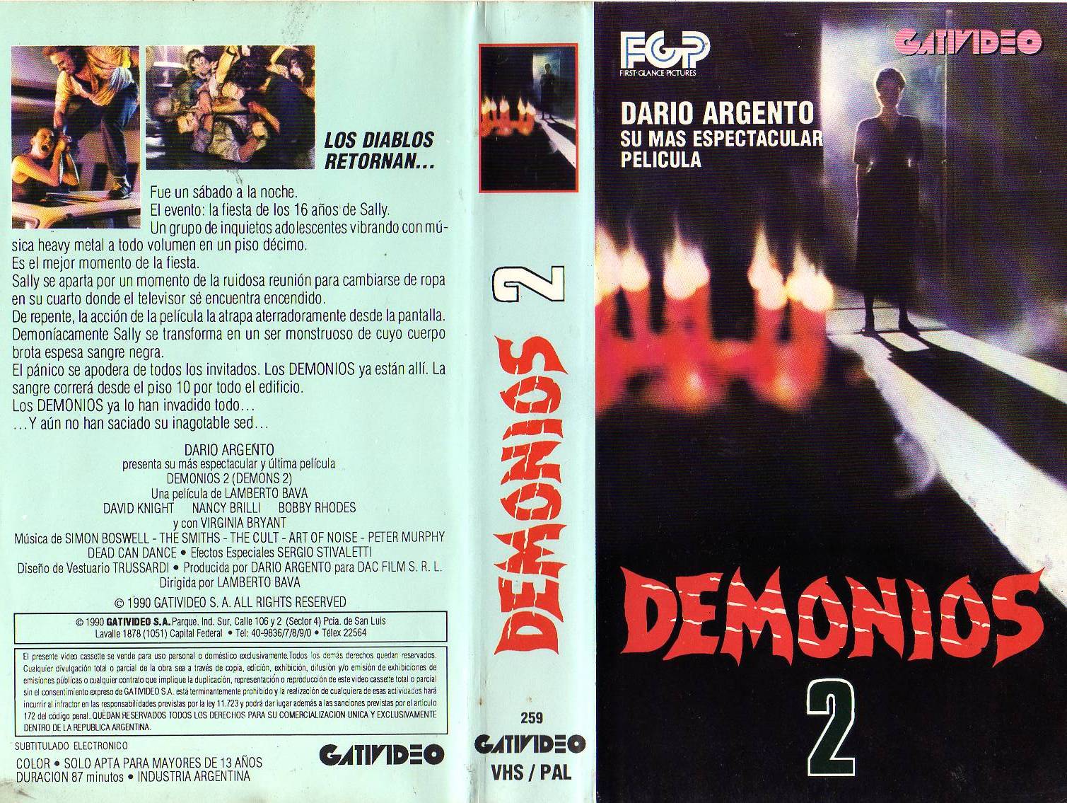 Demons 2 - Archivo Audiovisual RaroVHS - Gativideo, Italia, Lamberto ...