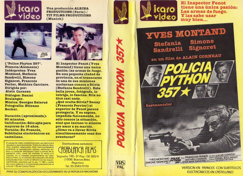 Policia Python 357 (Policial Francés) - RaroVHS – El Archivo Del Cine ...