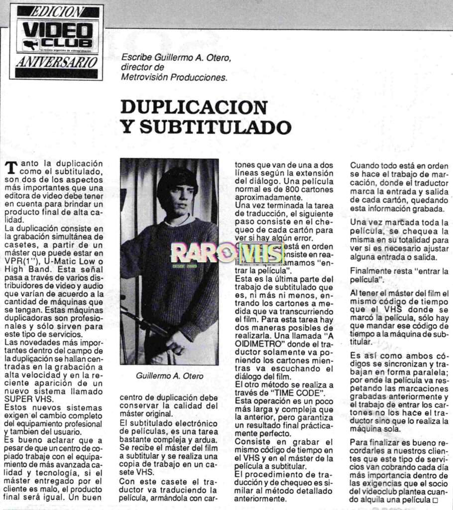 ¿Cómo Se Hacían Los Subtítulos En La época Del VHS? Metrovision ...