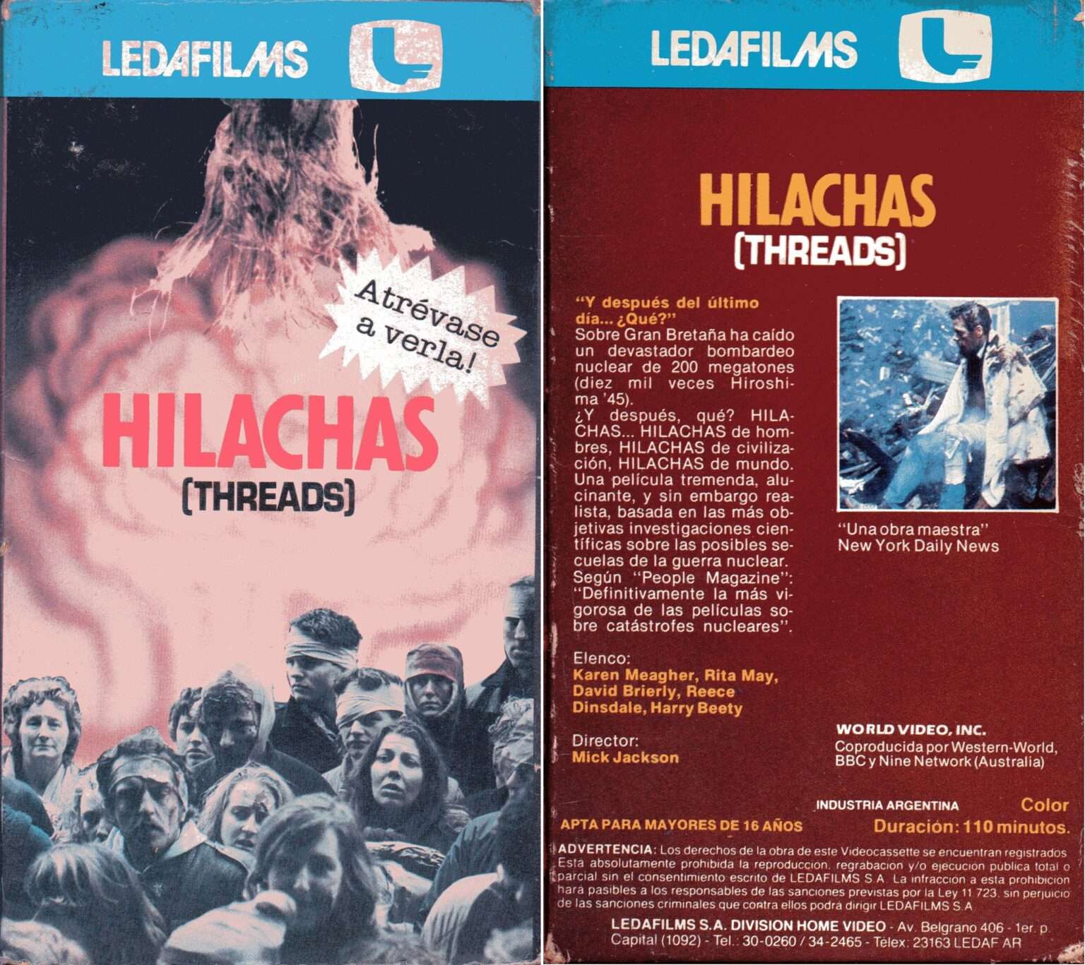 Threads / Hilachas (1984) Excelente Telefilm | Reseña Y Archivo VHS ...