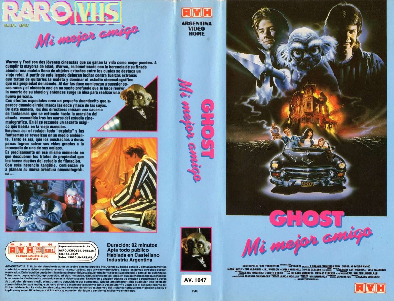 Hollywood Monster / Ghost Chase / Ghost, Mi Mejor Amigo (1987) - RaroVHS – El Archivo Del Cine ...